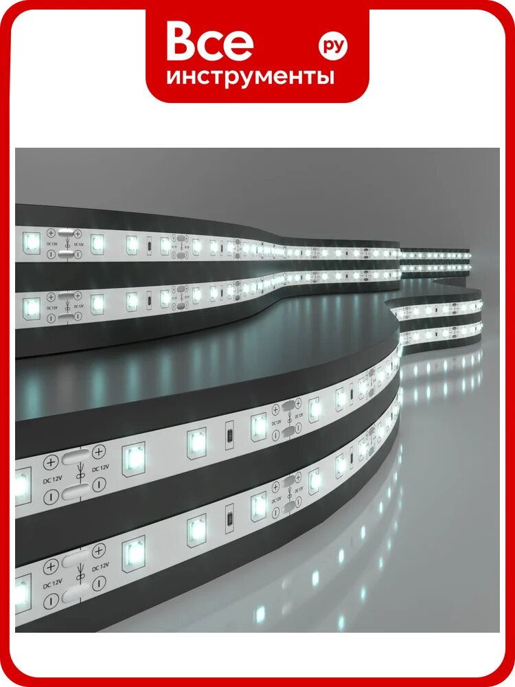 Светодиодная лента Elektrostandard 60Led 4.8W IP20 6500K холодный белый (2835 12V 60Led 4.8W IP20) a040993