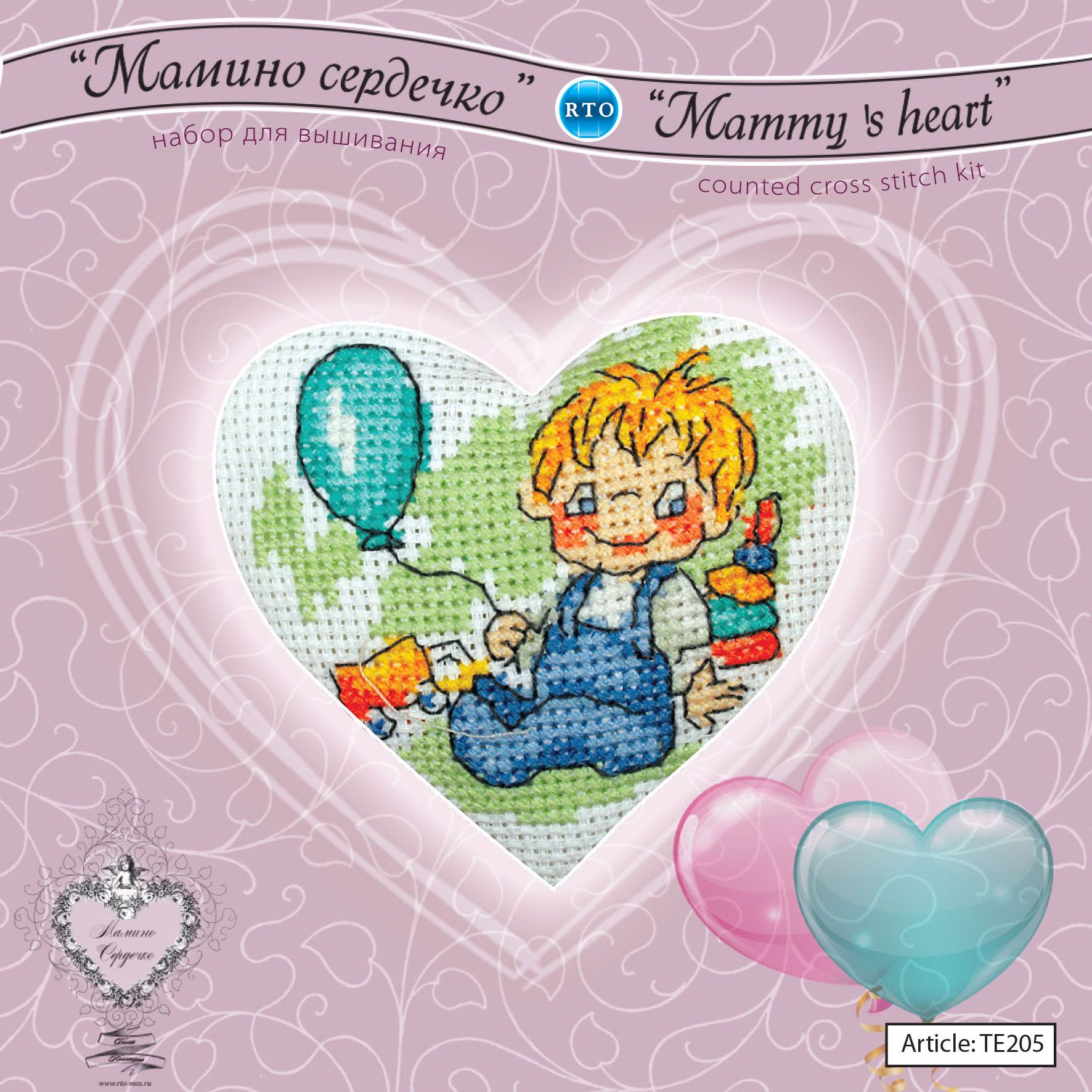 Набор для вышивания РТО "Мамино сердечко" (8 x 8 см.) / РТО TE205