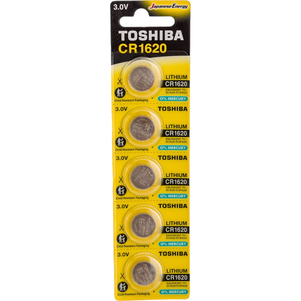 Литиевый элемент питания Toshiba CR-1620 801620