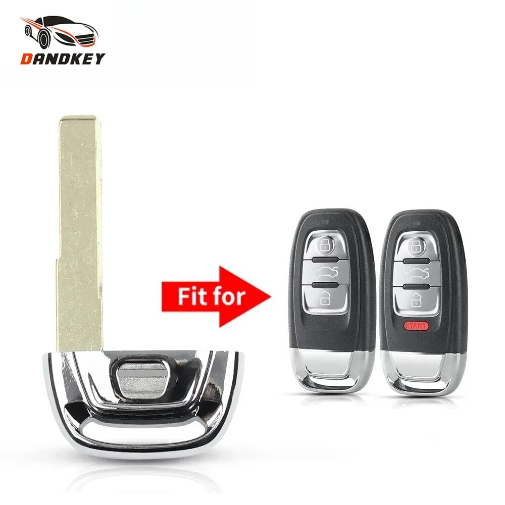 Dandkey 1 шт. для Audi A4l A3 A4 A5 A6 A8 Quattro Q5 Q7 A6 A8 сменный брелок с дистанционным управлением, необрезанная пустая вставка, чехол с лезвием HU66
