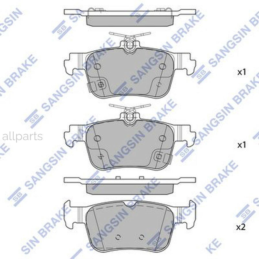 SANGSIN BRAKE SP2604 SP2604 колодки тормозные дисковые задние!\CHANGAN UNI-T 20>