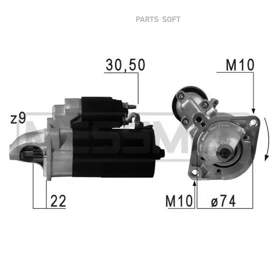 ERA 220694 Стартер BMW 2.0/3.0 D 1.8кВт