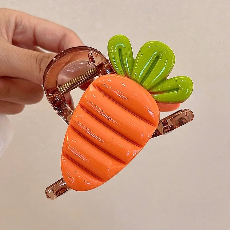 Фруктовые заколки для волос Оранжевый, Carrot