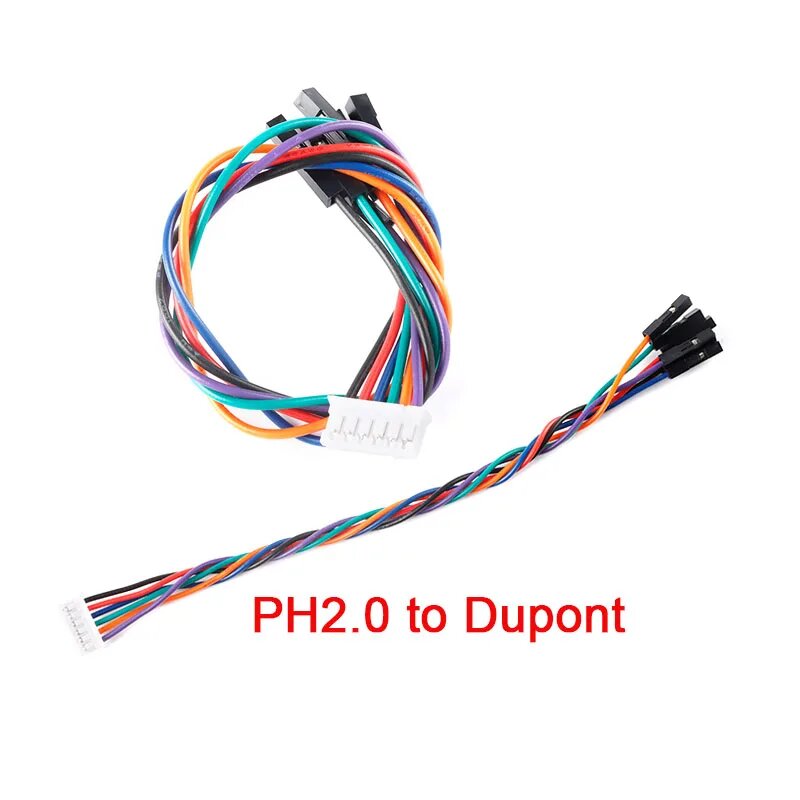 10 шт. PH2.0 мама-мама от PH 2,0 до Dupont 2/3/4/5/6P, 2 контакта, длина 15 см, кабель с двойной головкой, шаг 2,0 мм, электронный клеммный провод
