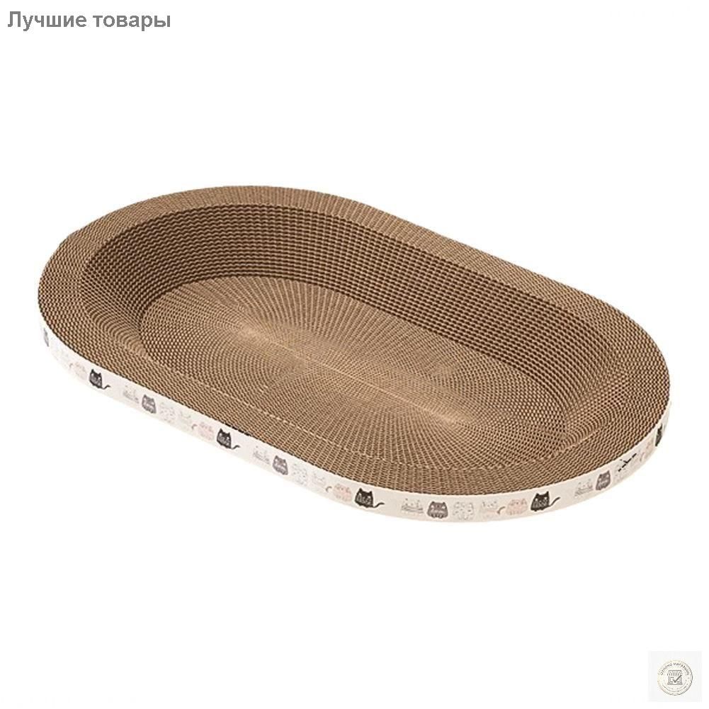 Гофрированная круглая доска-когтеточка для кошек, 43x16 см, Устойчивая к царапинам, Игрушка для животных