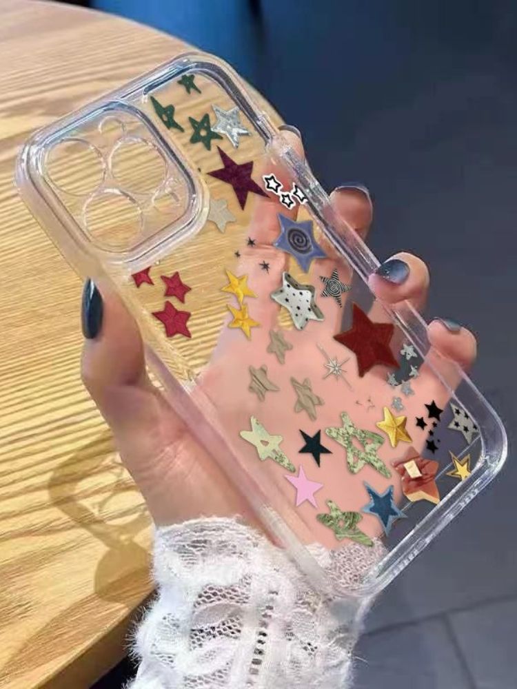 Чехол на айфон 13 про макс / IPHONE 13 PRO MAX прозрачный с принтом Звездное скопление противоударный