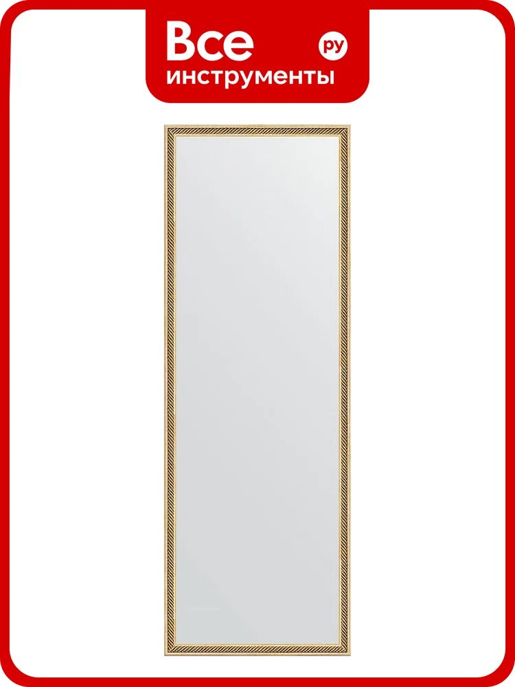 Зеркало EVOFORM в багетной раме - витое золото 28 mm (48x138 cm) 0709