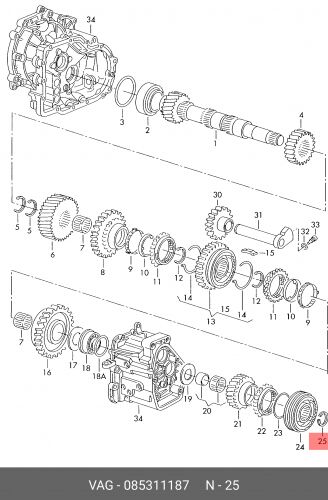 Кольцо упорное AUDI/VW