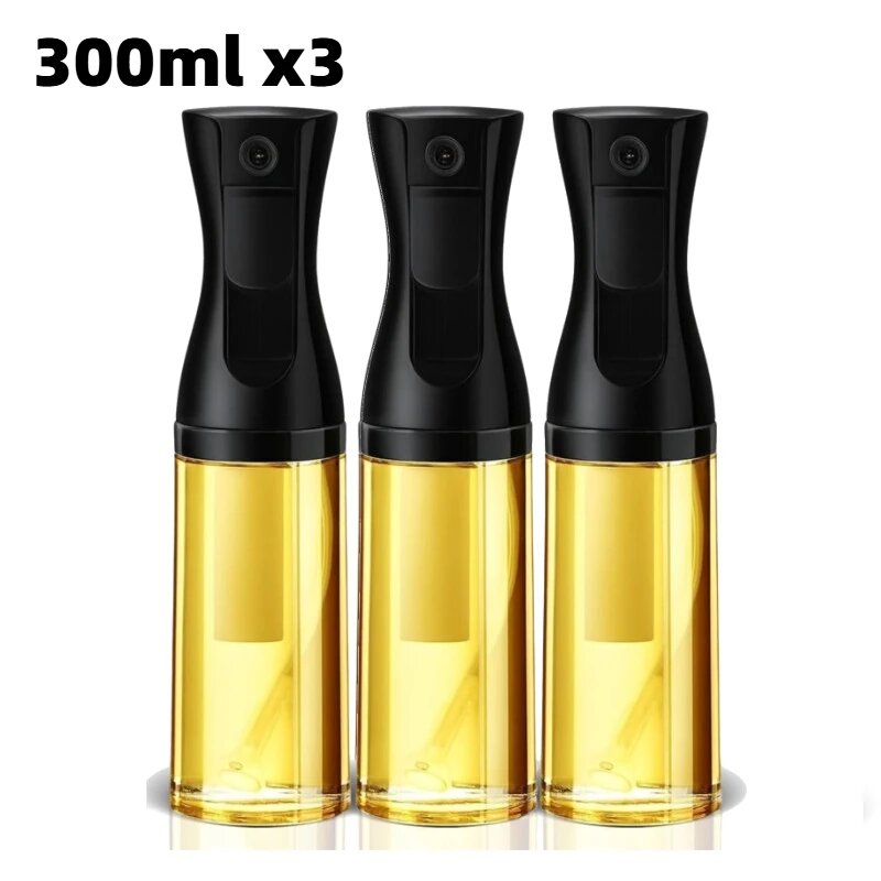 Пластиковый распылитель для масла 200/300/500 мл Черный, 300ml black-3pcs