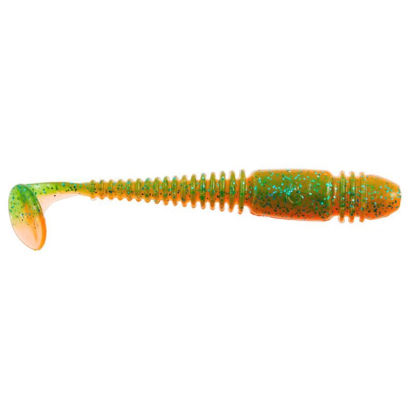Силиконовая приманка Lucky John TIOGA 2.9" 74 мм #T56 Rotten Carrot (7 шт) 140103-T56 / Ловля щуки / На судака / Джиг рыбалка