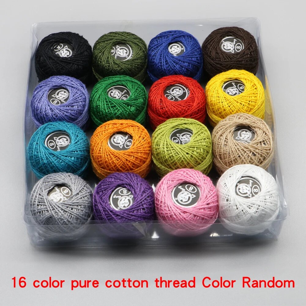 Швейная нить 12/ цветов для рукоделия 16 color solid color