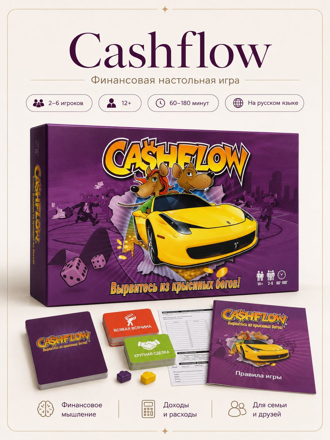 Настольная финансовая игра Cashflow на русском