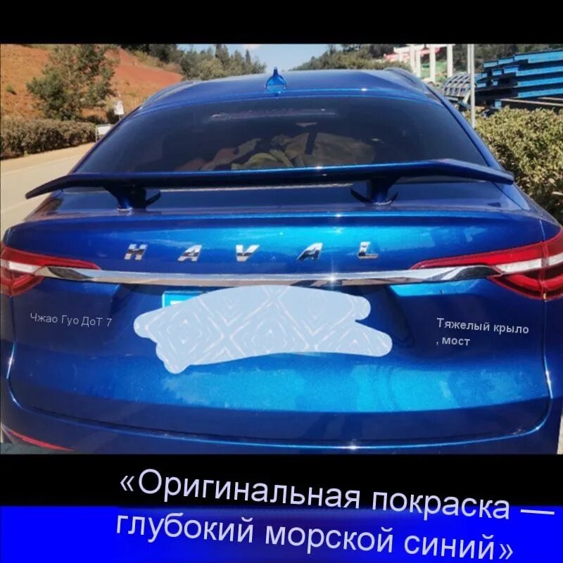 Спойлер автомобиля, 1 шт, Синий, Haval F7x