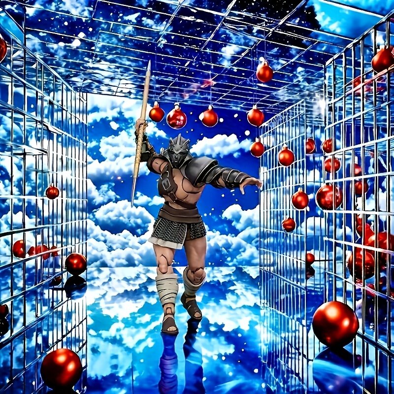 Коллекционная фигурка персонажа в стиле аниме «Воин с косой» — крупная детализированная статуэтка с подвижными элементами для настольного декора и игровой комнаты