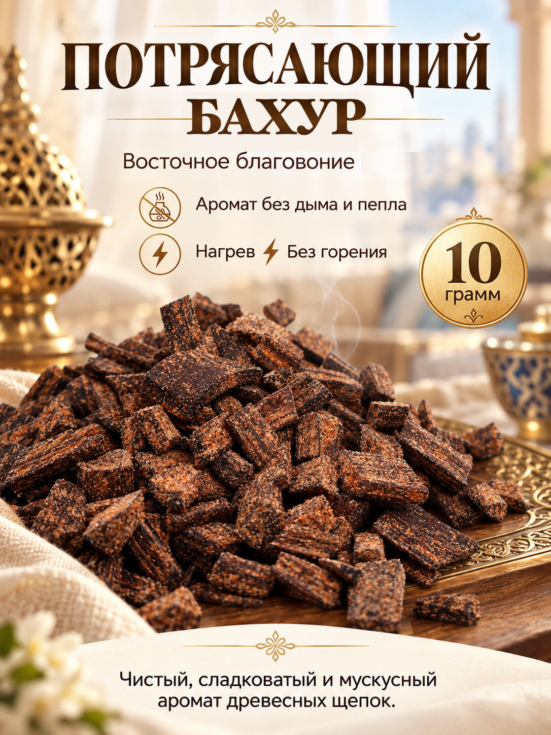 Бахур "Потрясающий" восточное благовоние - бахур, 10 грамм