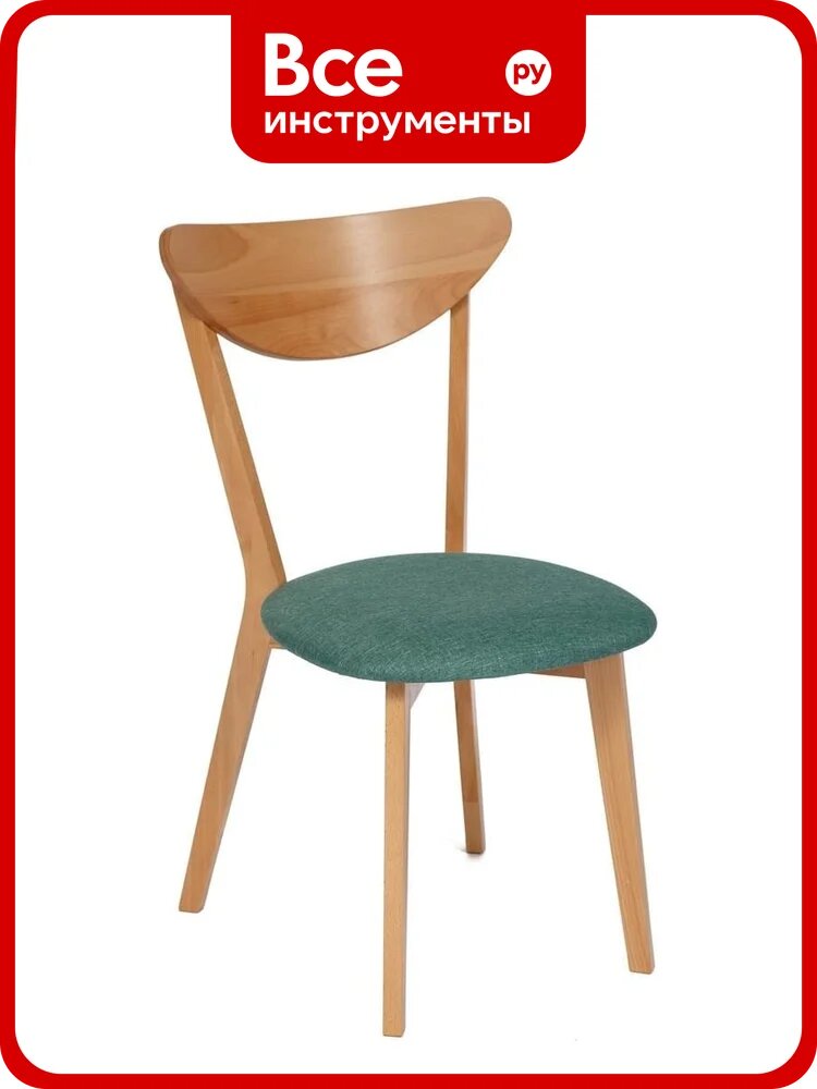 Стул Tetchair 2 шт, мягкое сиденье/цвет сиденья - морская волна maxi (макси), каркас бук, сиденье ткань, натуральный (бук) 11773