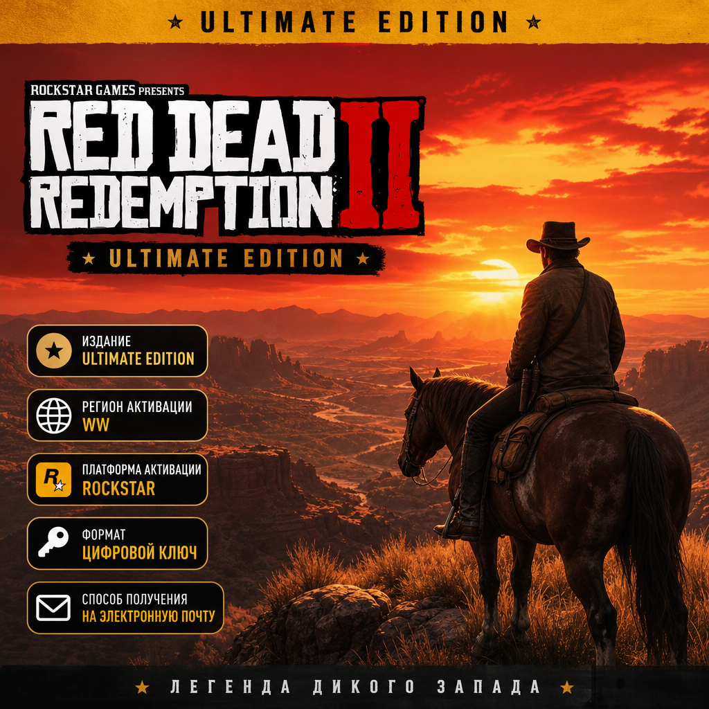 Red Dead Redemption 2: Ultimate Edition — цифровой код для Rockstar Games Launcher, WW