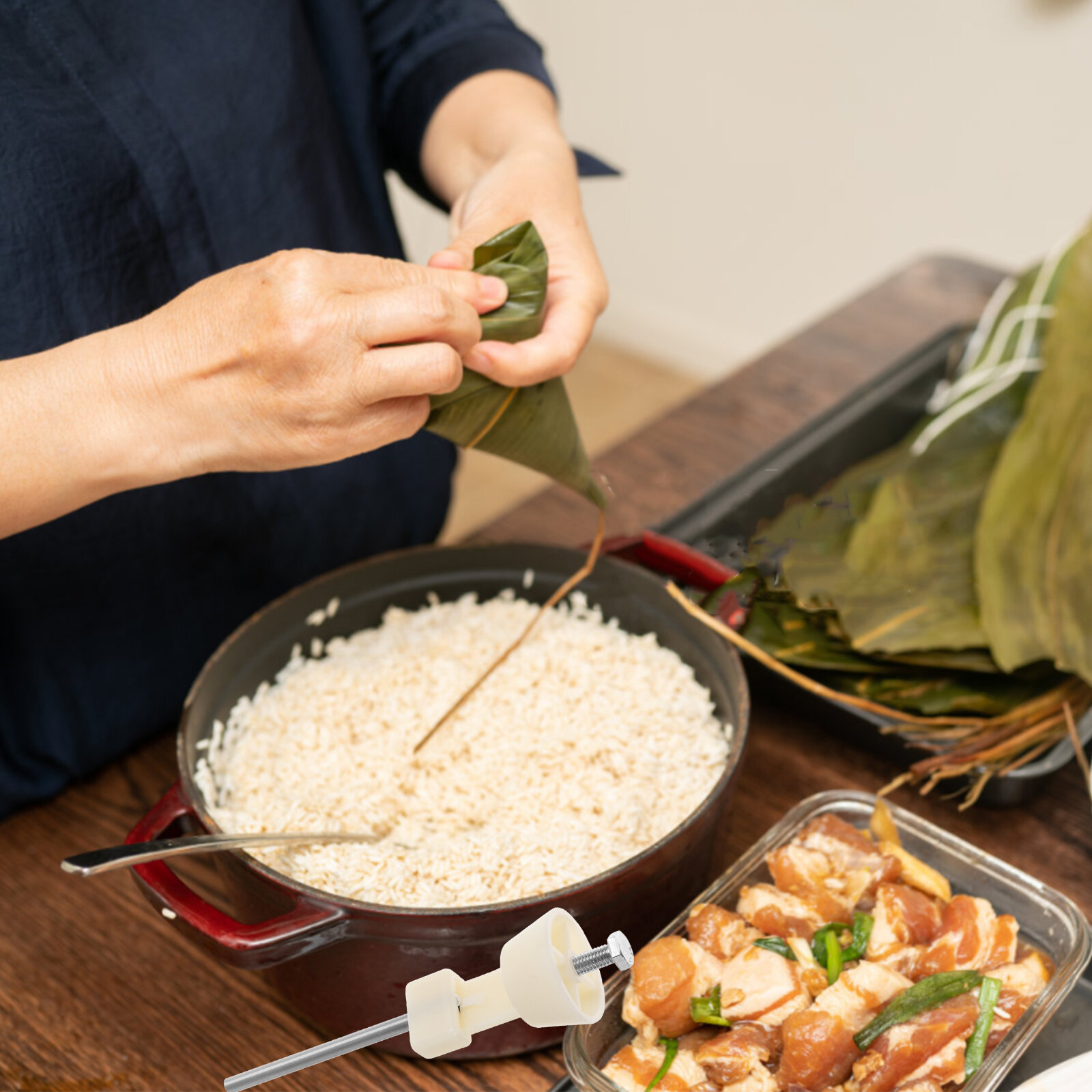 Инструмент Для Завязывания Ча妩Zongzi Портативное Устройство Для Ручной Упаковки Zongzi 11.70X3.50X3.50Cm