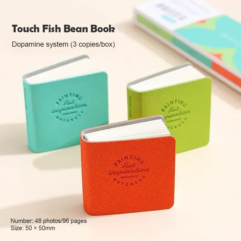 Borrence Mini Drawing Books 3Pcs Dopamine