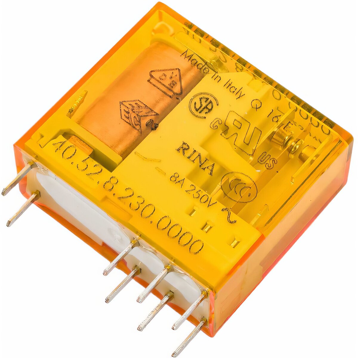 Миниатюрное реле Finder 2 перекидных контакта 8А, 230В AC, 405282300000