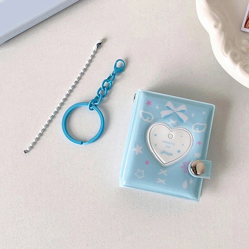 Фотоальбом-брелок Kpop 32 кармана Синий, Blue