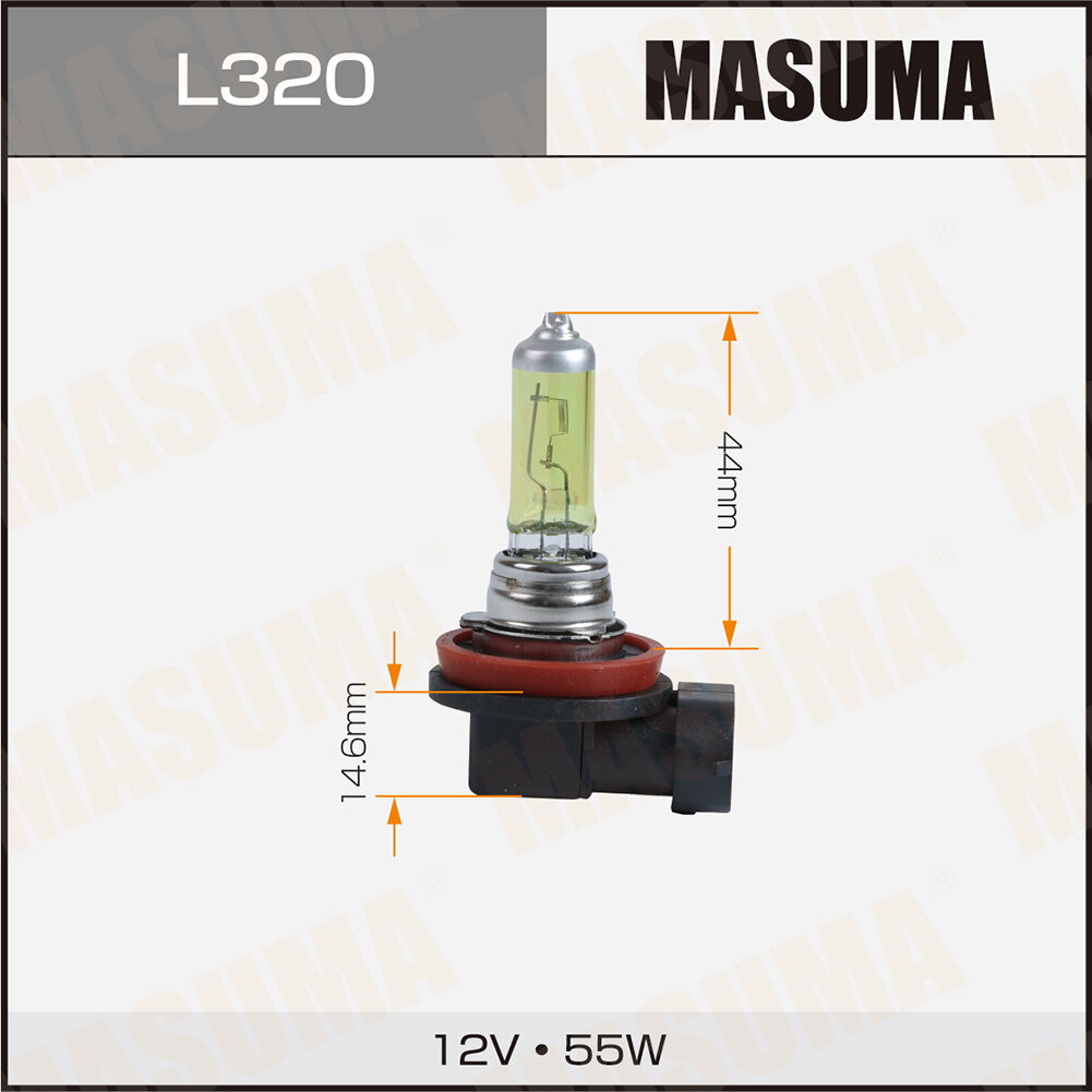 Лампа галогенная YELLOW H11 12V 55W (2800k), для Форд Фокус 2005-2007, Тойота Королла 2004-2006, Аксио 2006-2010, Филдер 2006-2010, Ранкс 2004-2005 OEM 63217160784 арт L320