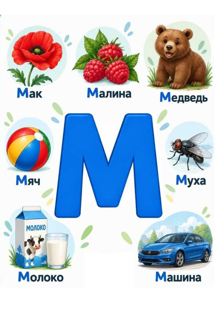 Лэпбук "Звук М"