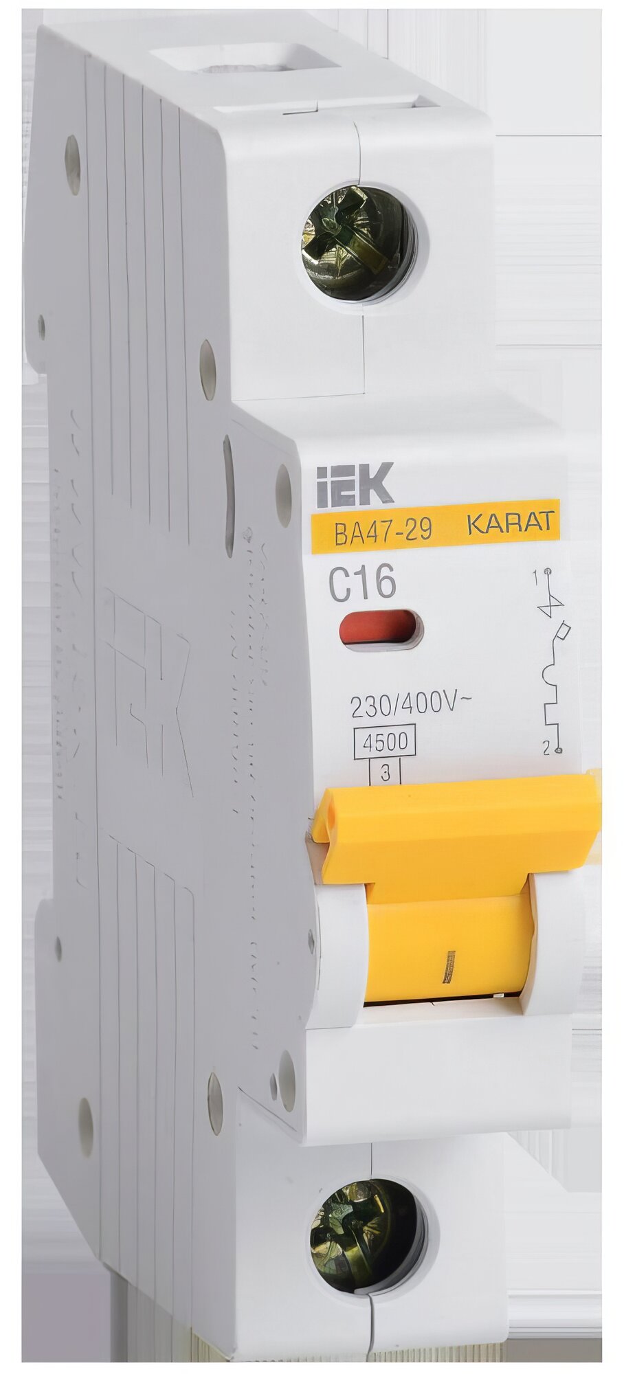 Автоматический выключатель IEK ВА47-29 1п, 16А, С, 4.5кА MVA20-1-016-C