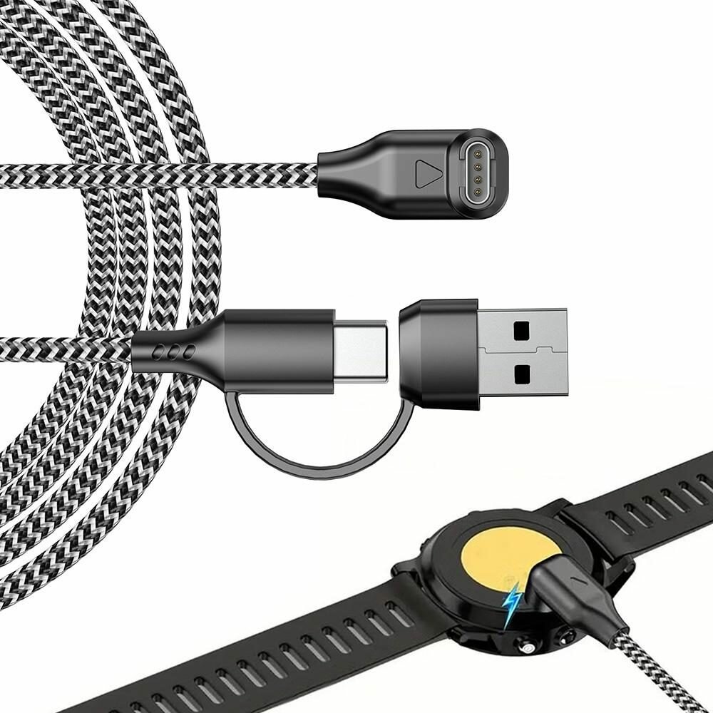 USB-кабель для зарядки от сети переменного тока 2 в 1 для часов Garmin Fenix Venu Forerunner