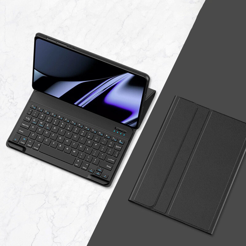 Элегантный черный чехол + Bluetooth клавиатура для OnePlus Pad Pro 12.1 дюймов планшет