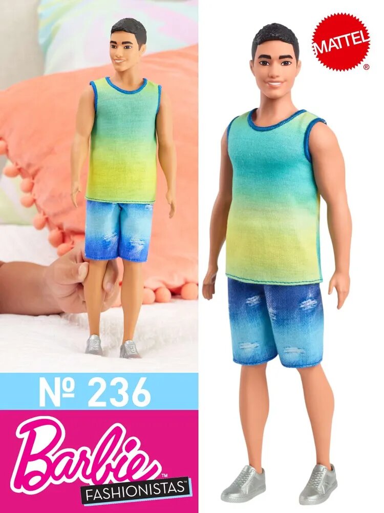 Кукла Барби Игра с модой HYV00 мальчик Кен модель - № 236 Barbie Fashionistas Mattel