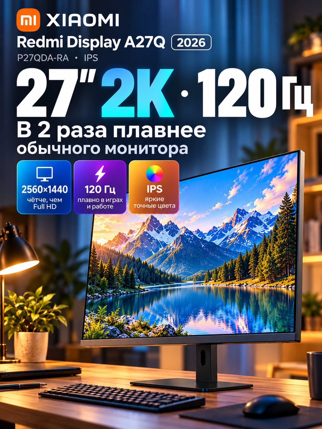 Монитор Xiaomi Redmi Display A27Q 2026г (P27QDA-RA) Black, 120 Гц 2К