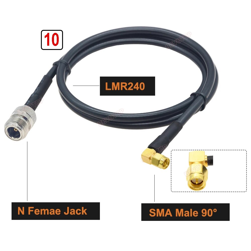 LMR240 50-4 Коаксиальный кабель L16 N «папа-мама» к разъему SMA «папа» N к RP SMA Обжимной для перемычки с косичкой LMR-240 Удлинитель 4G 5G LTE