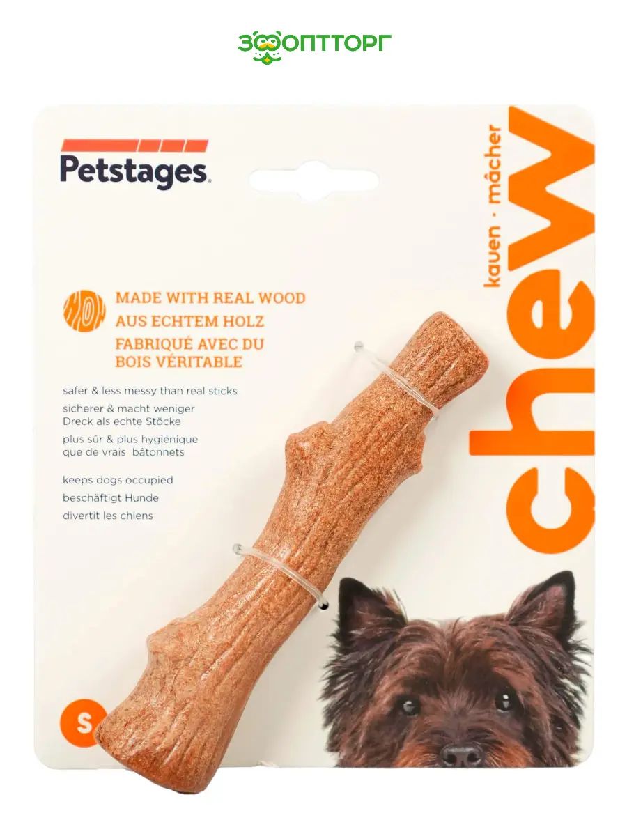 Игрушка Petstages Dogwood "Палочка деревянная" для собак, 14 см