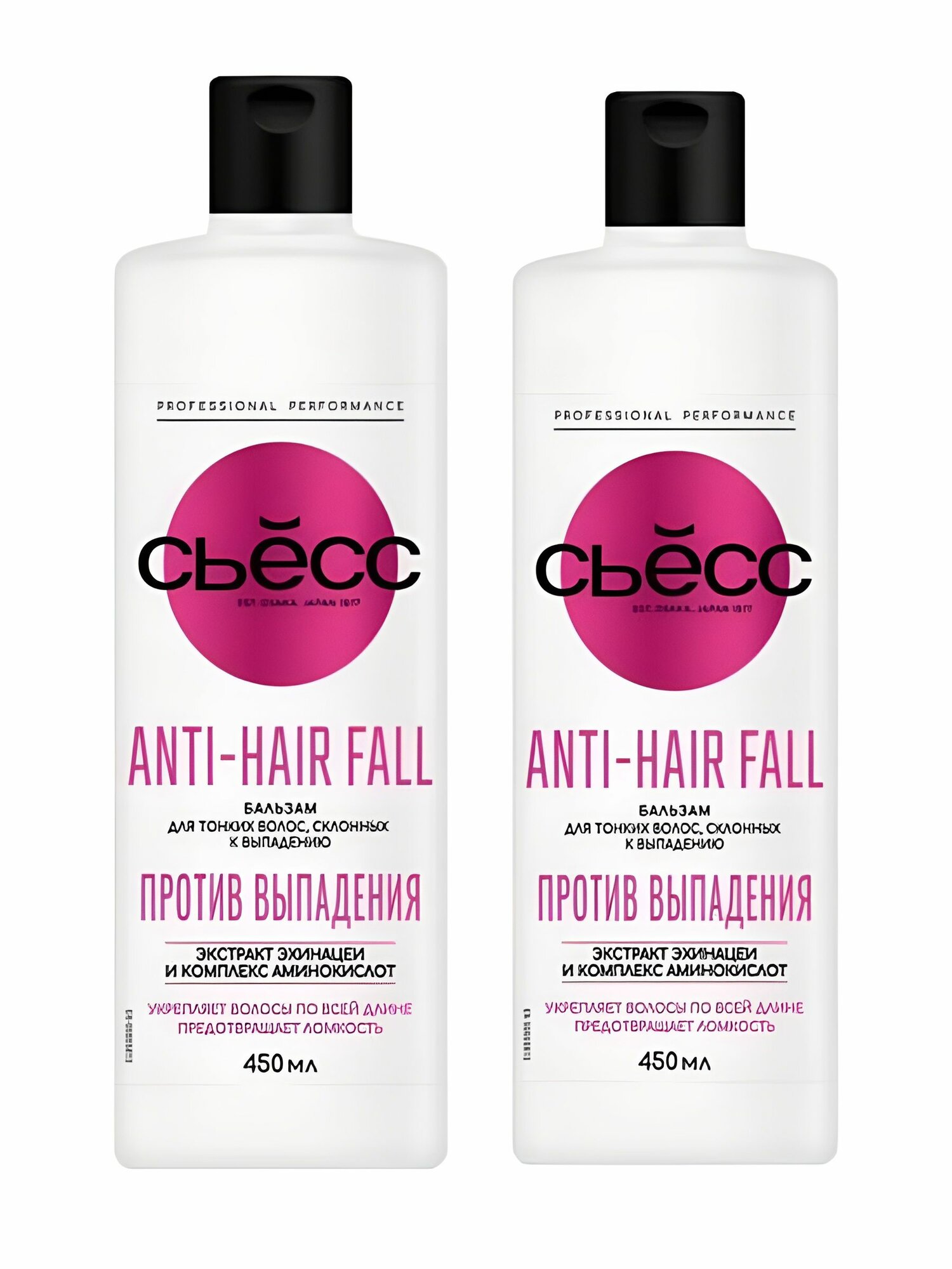 Бальзам сьесс Anti-Hair Fall для тонких волос склонных к выпадению, против выпадения, 450 мл. Набор 2 шт