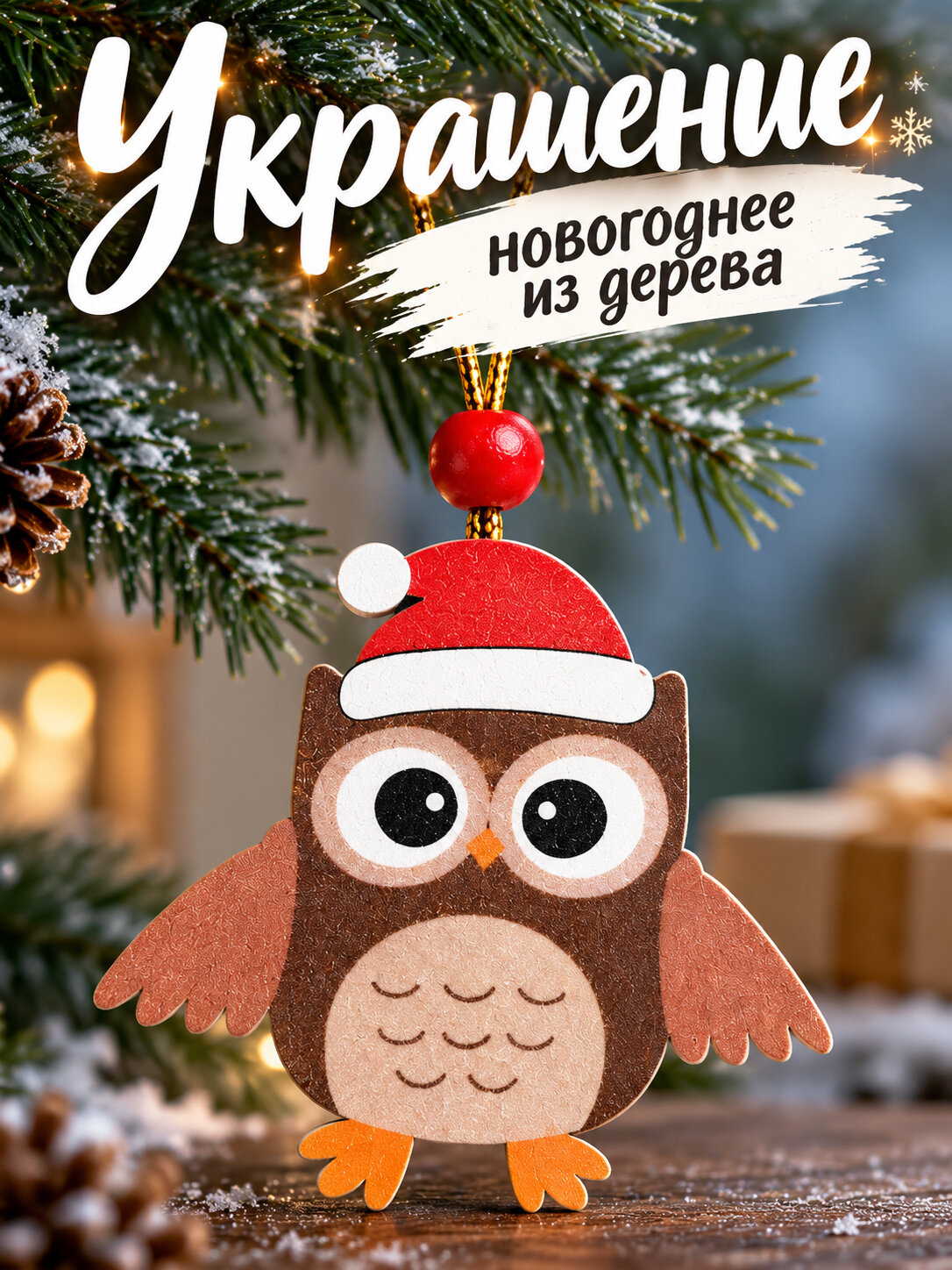 Новогодняя игрушка Сова