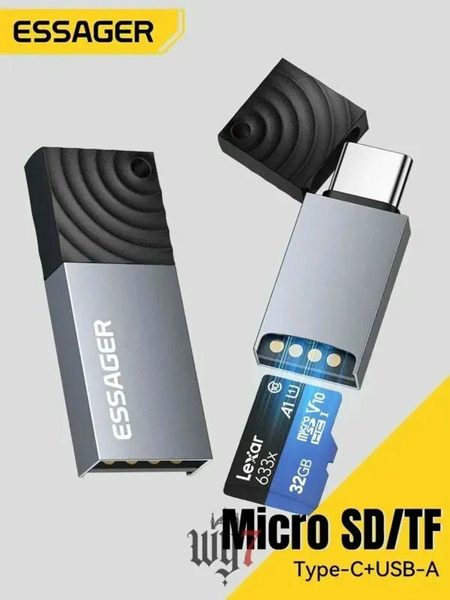 2 в 1 TF SD Card Reader Адаптер USB 2.0 для карт памяти Smart High Speed Card Reader Конвертер для ПК Аксессуары для