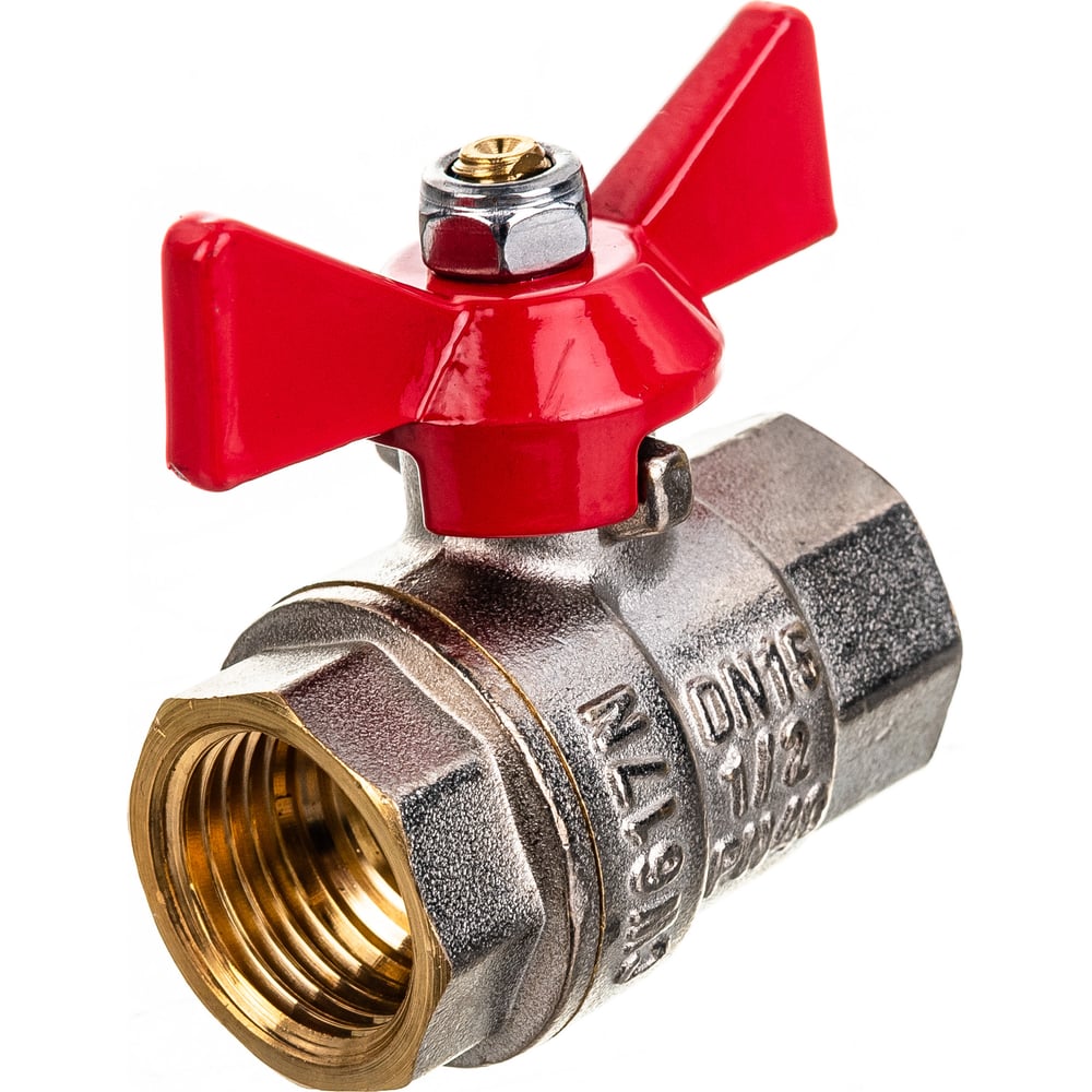 Шаровой кран Valtec Base рукоятка бабочка 1/2" внутренняя-внутренняя VT.217. N.04 — фото 1