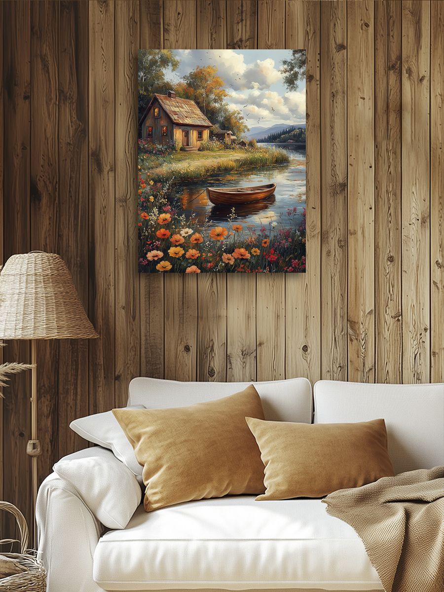 LOFTime Картина "Картина на холсте LOFTime 30Х40 Дом на озере 2 К-1316-3040" 30x40 см