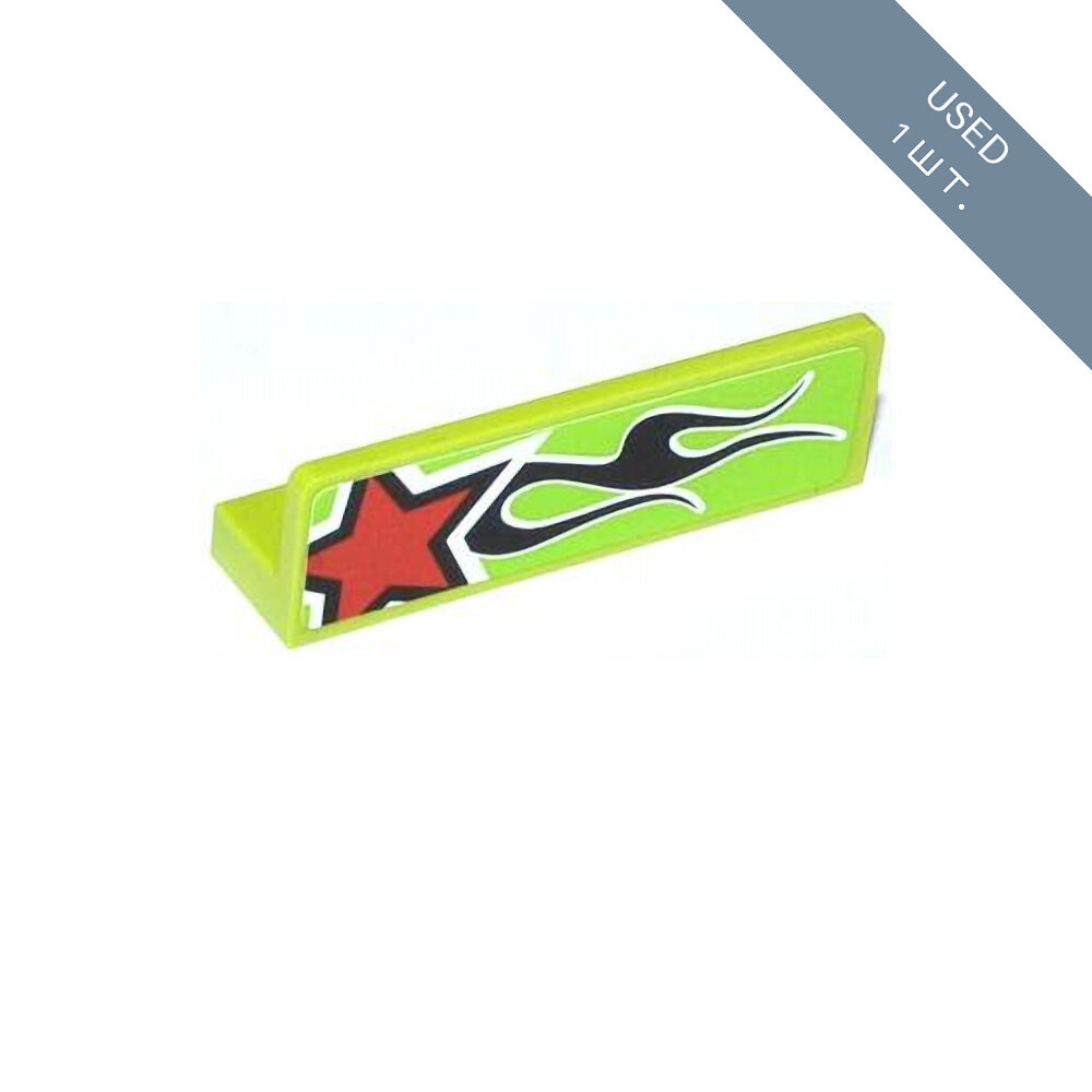 Деталь конструктора LEGO 30413pb039L · Lime · 1 шт.