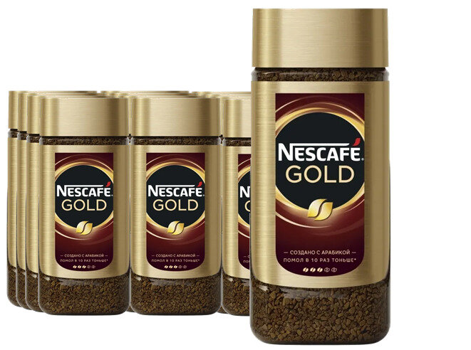 Кофе Нескафе Голд Nescafe Gold, растворимый, сублимированный, 12 шт. по 95 г