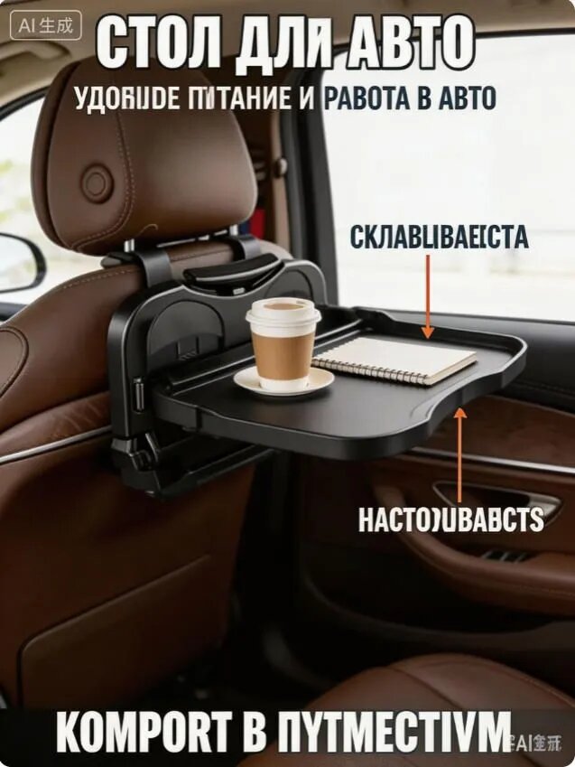 1 шт. складная подставка для еды, держатель для напитков, автомобильное заднее сиденье, стол, поднос, держатель для мобильного телефона, автомобильный ящик для хранения
