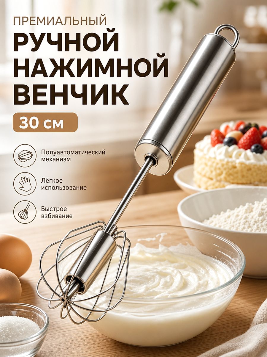 Венчик для чая матча, длина 30 см