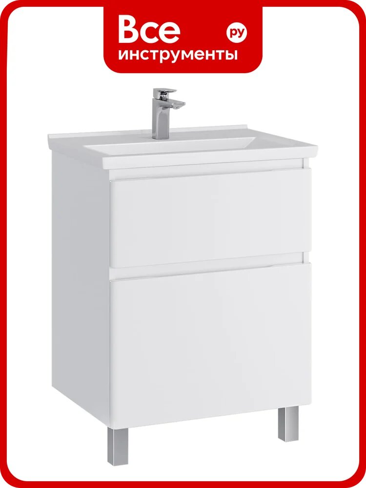 Комплект Sanstar напольная тумба Riana 60 с раковиной Миранда 60 301.1-1.5.1. Кмир