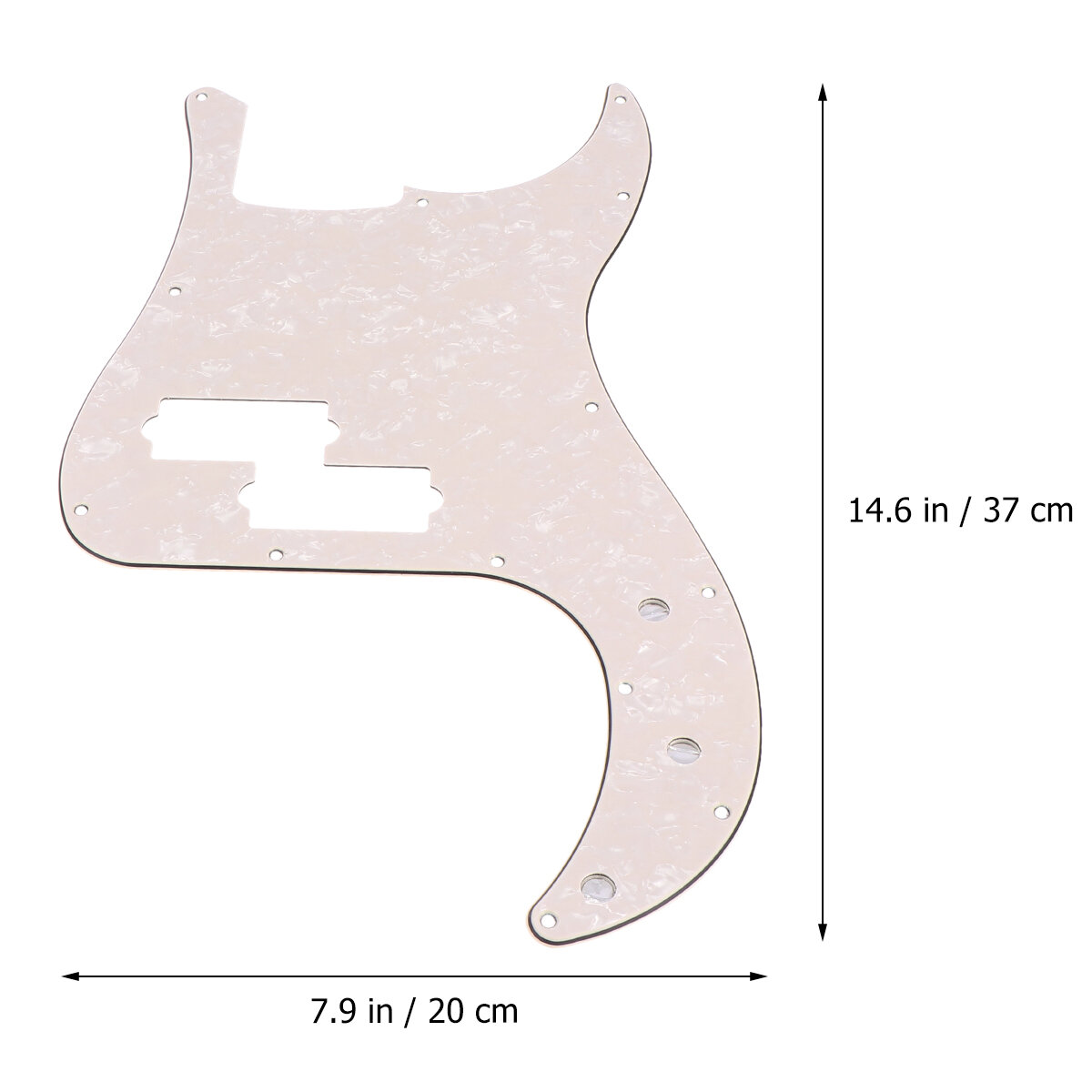 Pickguard Для Бас-Гитары PB С 13 Отверстиями АнтиЦарапинный Защитный Пластинка 37X20Cm Beige