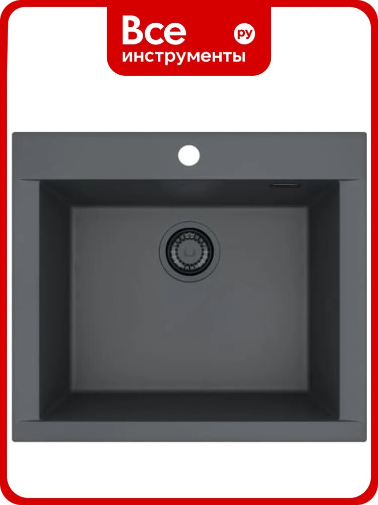 Мойка для кухни Alveus Pure-G 30 Algranit Black Edition 590x520x198 мм, Deep Black A90, с сифоном 1148151 1149277