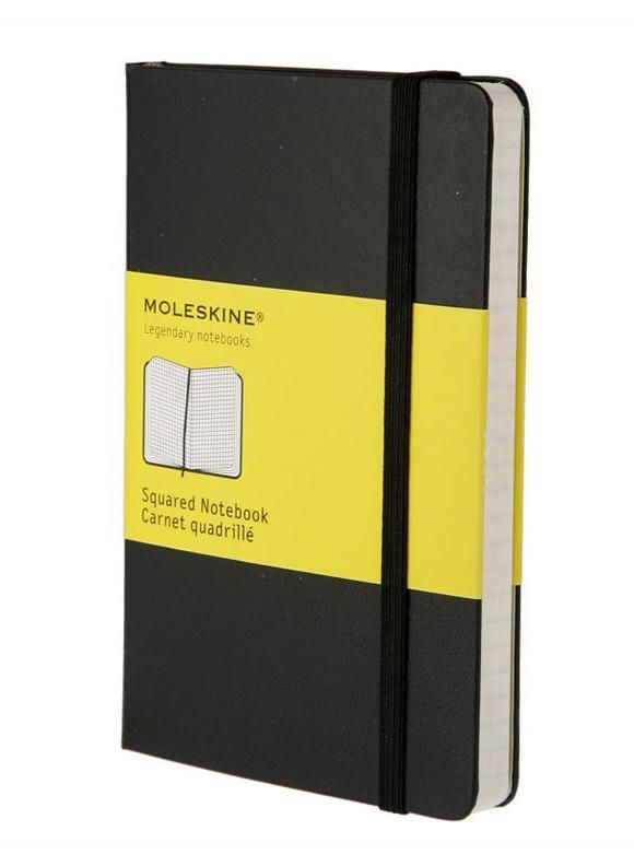 Блокнот Moleskine Classic черный, Pocket, 90x140мм, 192 стр, в клеточку, твердая обложка