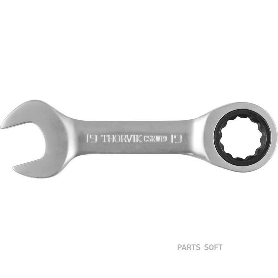 Ключ комбинированный 19х19 трещоточный короткий Thorvik THORVIK CSRW19 | цена за 1 шт