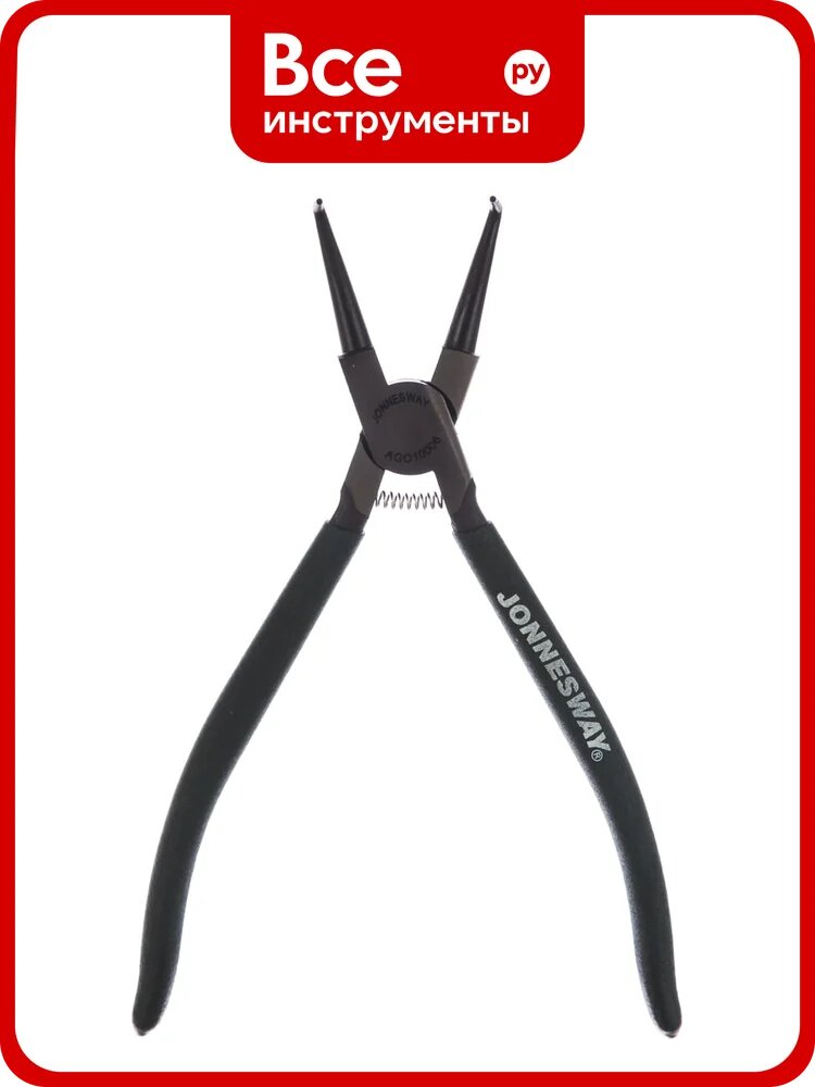 Щипцы для стопорных колец изогнутые сжим 9" Jonnesway AG010006