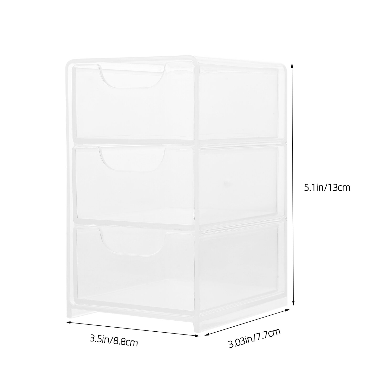 Прозрачная Коробка Для Хранения С Дверцами На Столе 13.00X8.80X7.70Cm